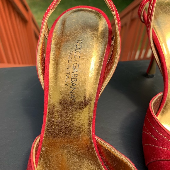 Dolce & Gabbana | Shoes | Dolce Gabbana Red Sandals | Poshmark